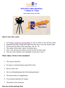 TeamRCIA- Video Marathon | Formed In Faith