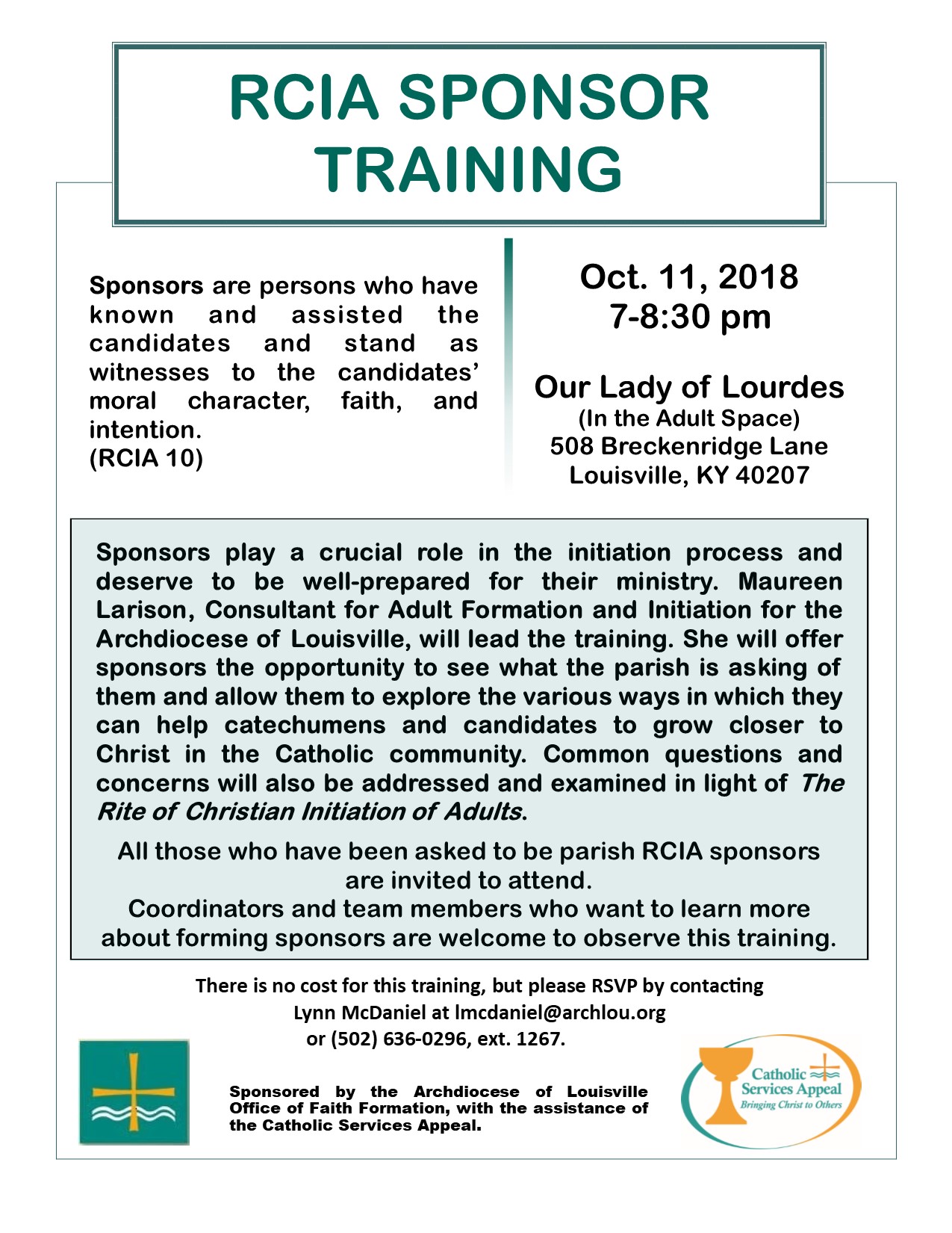 RCIA Sponsor Training | Formed In Faith